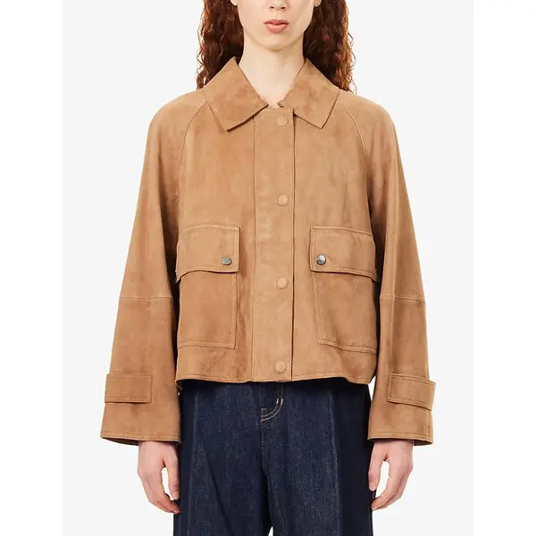 Max Mara Pocket-front Suede Jacket
