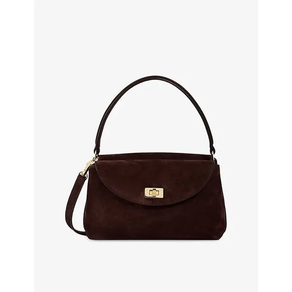 Sandro Le Mini Grand Bazaar Suede Shoulder Bag