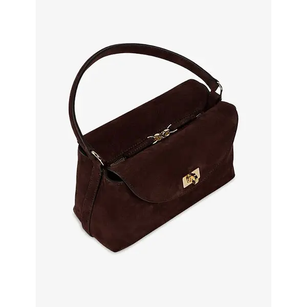 Sandro Le Mini Grand Bazaar Suede Shoulder Bag
