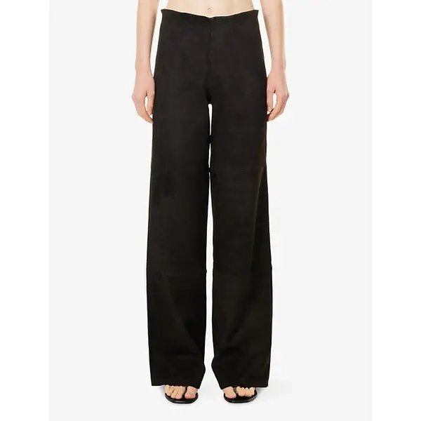 ARMA Karina Wide-leg Suede Trousers