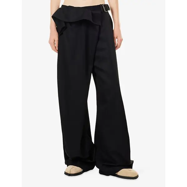JW Anderson Fold-over Wool Trousers