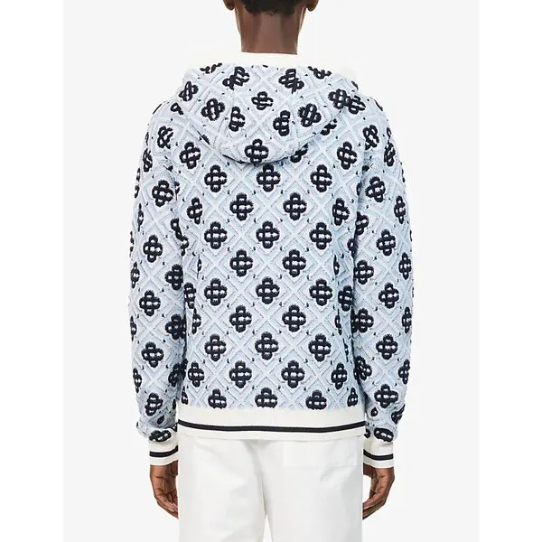 Casablanca Monogram Zip-up Wool Hoodie