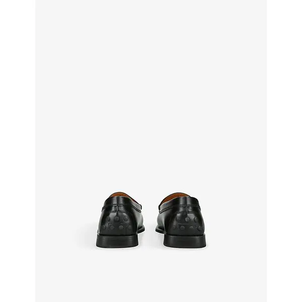 TOD'S Arricciato Leather Loafers