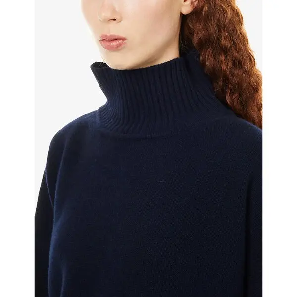 Max Mara Relaxed Wool Knit Jumper - Navy