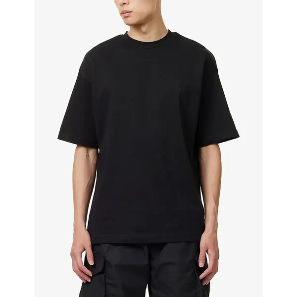 ARNE Relaxed-fit Crew-neck Cotton T-shirt - Black