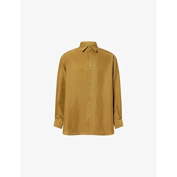 Valentino Garavani Classic-collar Long-sleeve Silk Shirt - Marley