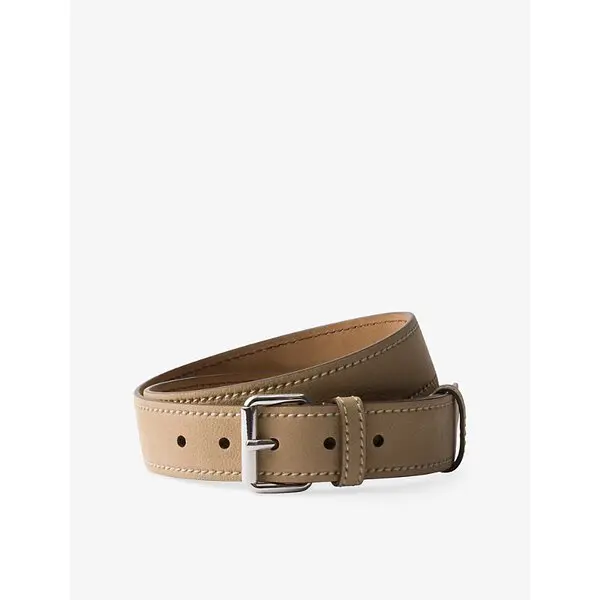 Prada Nubuck Leather Belt - Neutral