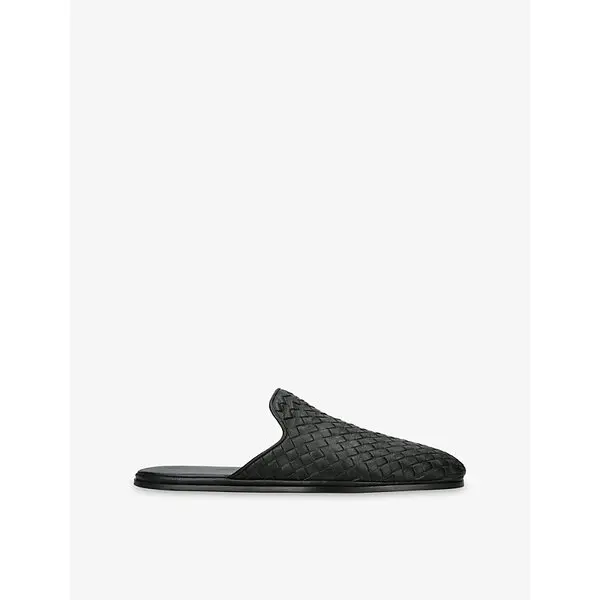 Bottega Veneta Palazzo Leather Mules - Black