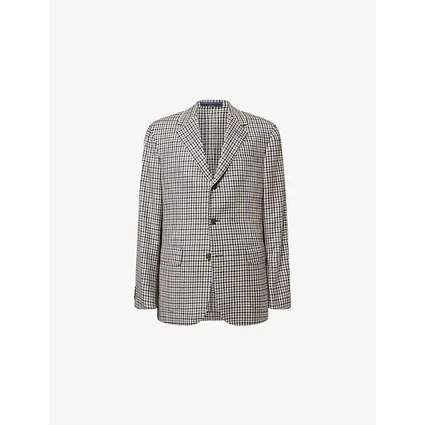 Dunhill Checked Single-breasted Wool Blazer