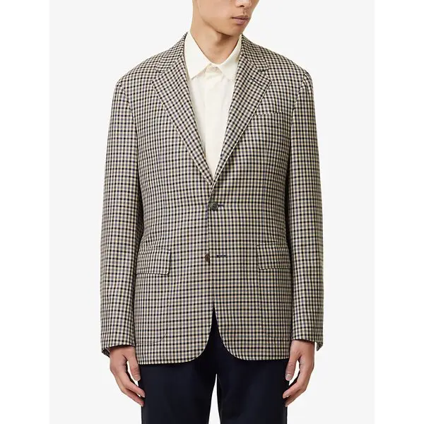 Dunhill Checked Single-breasted Wool Blazer