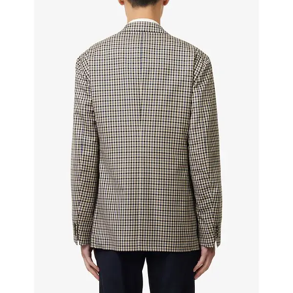 Dunhill Checked Single-breasted Wool Blazer