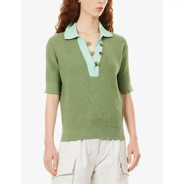 JW Anderson Short-sleeve Polo Knit Top