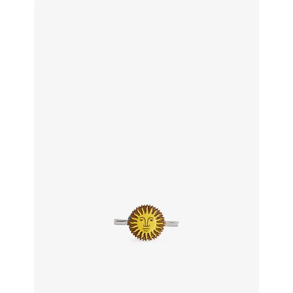 POUBEL St Moritz Sun Sterling-silver And Enamel Charm - Yellow