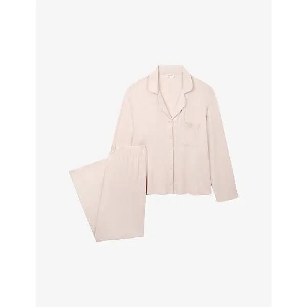 THE WHITE COMPANY Flat Rib Stretch-jersey Pyjamas - Blush