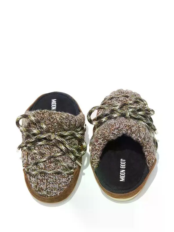 Moon Boot Knit Lace-up Mules