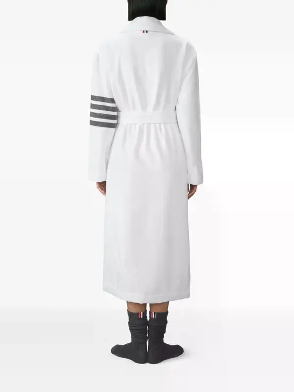 Thom Browne Stripe-detail Cotton Robe