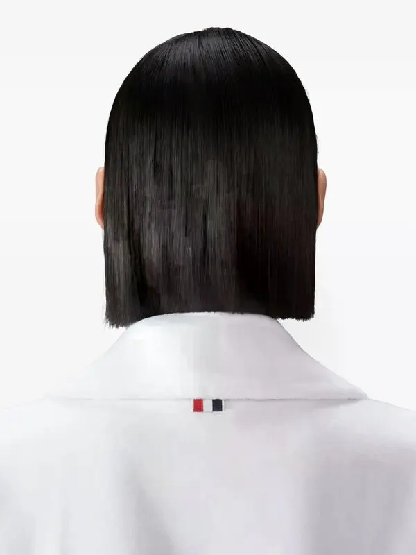 Thom Browne Stripe-detail Cotton Robe