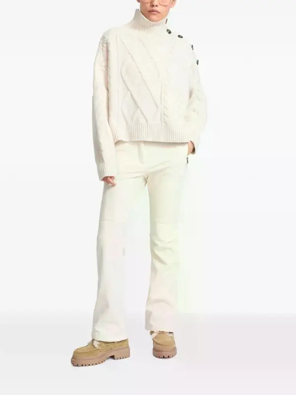 YVES SALOMON Cable-knit Button-detail Sweater