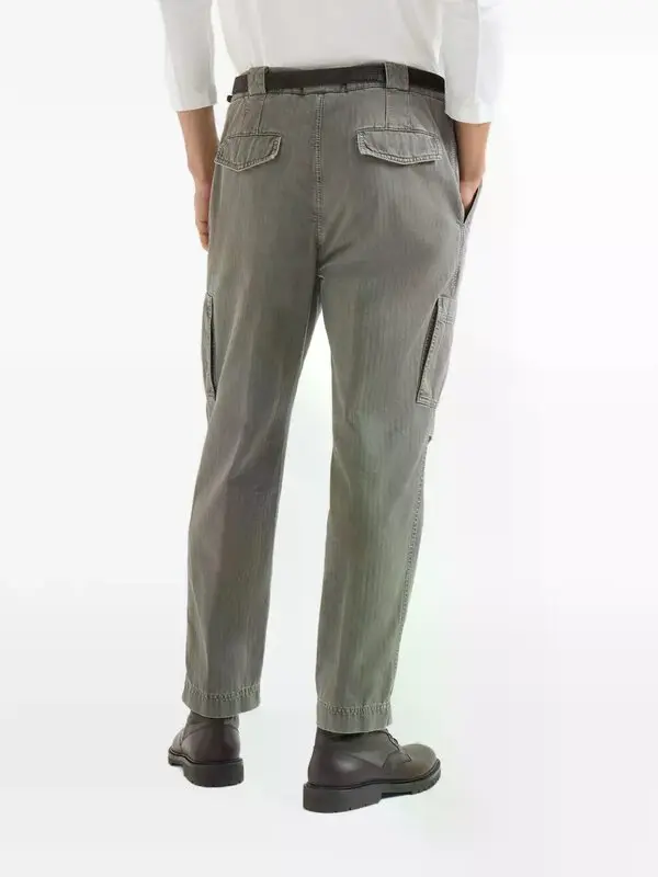 Brunello Cucinelli Cotton Chevron Cargo Trousers