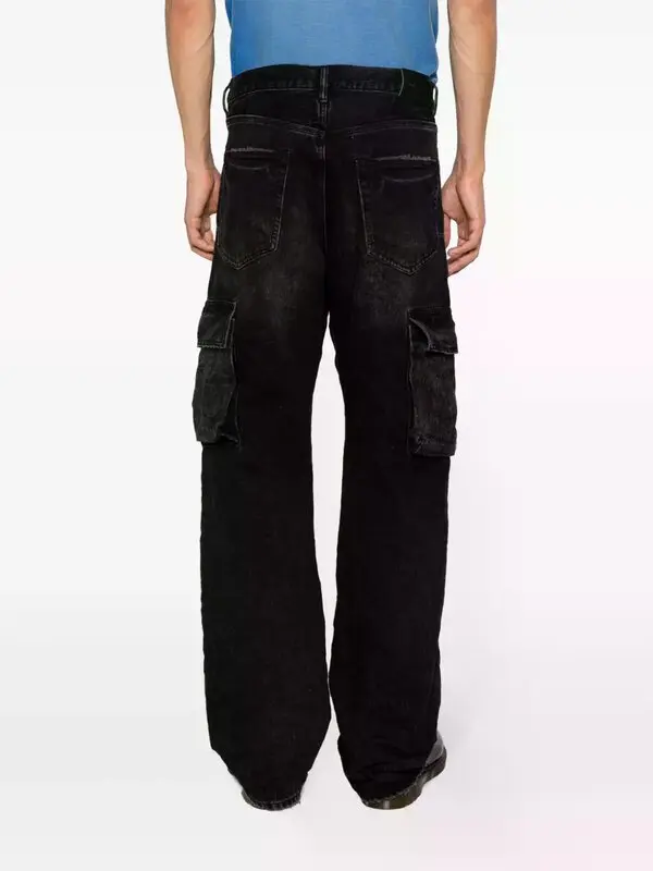 PURPLE BRAND Distressed Straight-leg Cargo Jeans