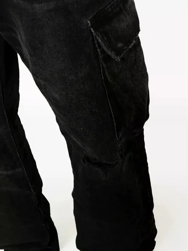 PURPLE BRAND Distressed Straight-leg Cargo Jeans