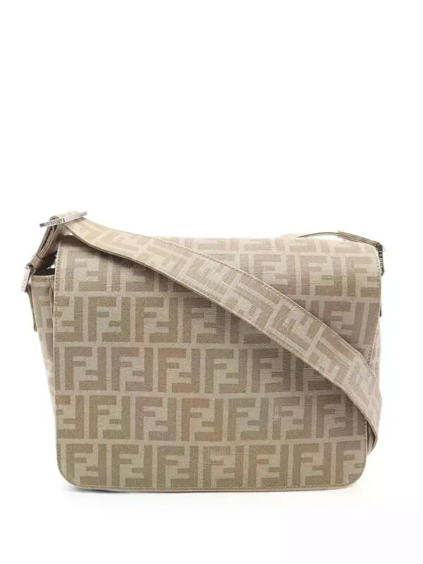 Fendi 2010s Zucca Shoulder Bag - Neutrals