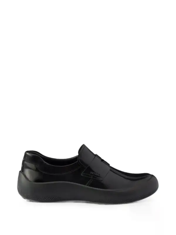 Prada Brushed Leather Loafers