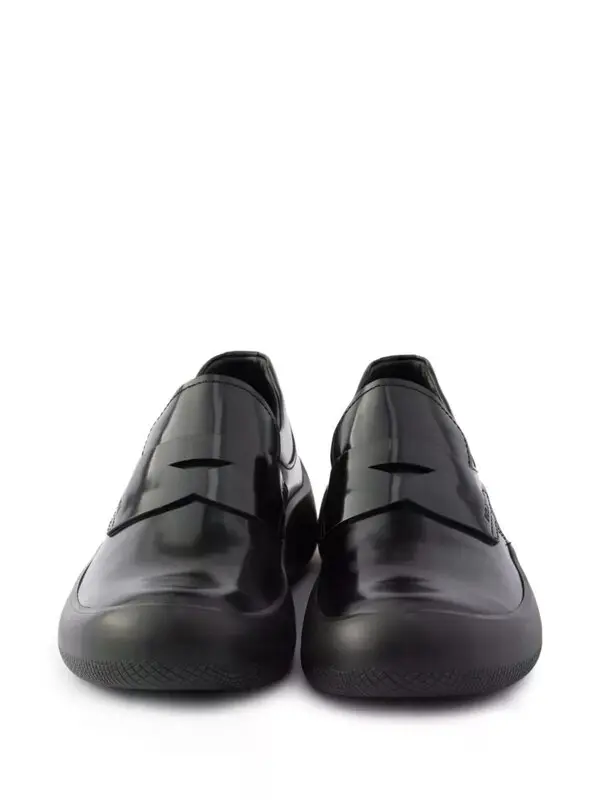 Prada Brushed Leather Loafers