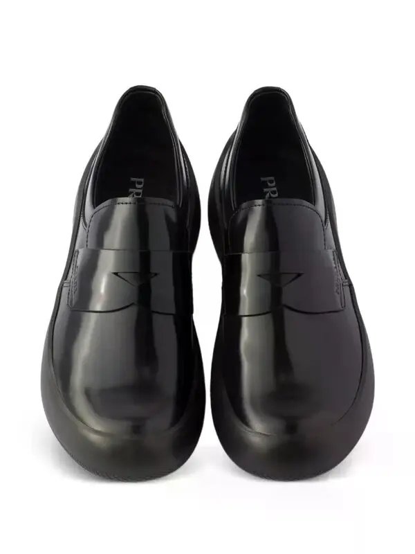 Prada Brushed Leather Loafers