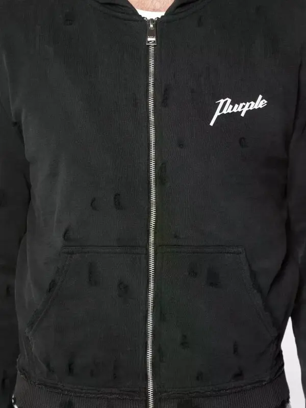 PURPLE BRAND Distressed Hoodie