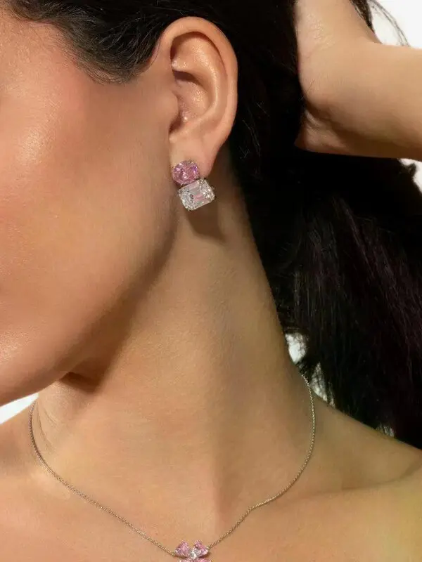 FANTASIA BY DESERIO Oval-cut Cubic Zirconia Earrings