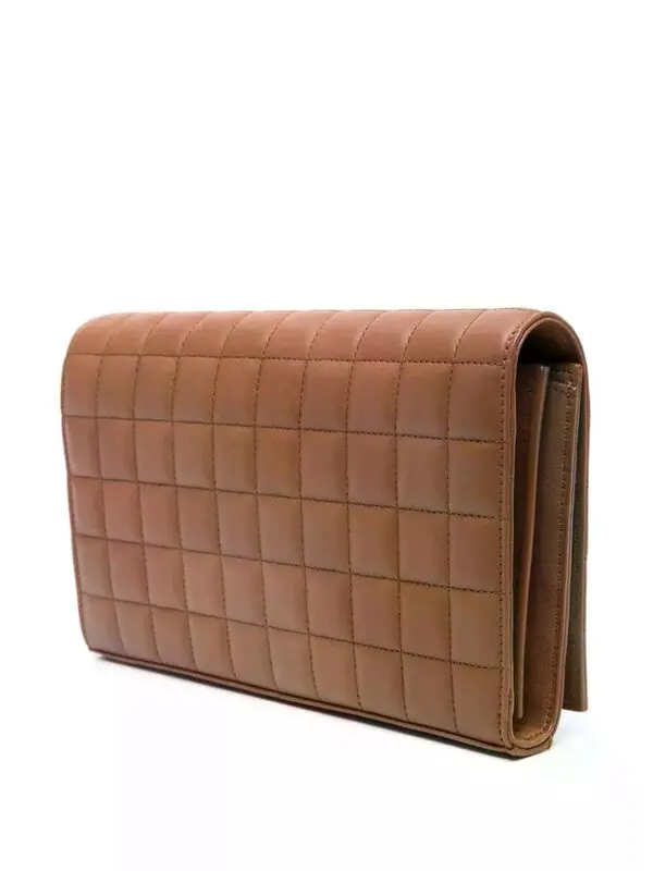 Saint Laurent Cassandre Matelassé Logo-plaque Clutch Bag