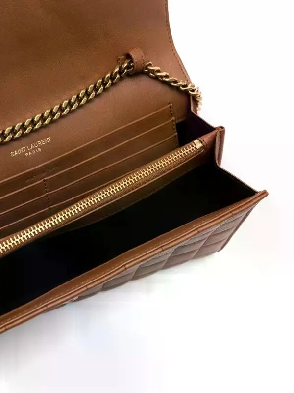 Saint Laurent Cassandre Matelassé Logo-plaque Clutch Bag