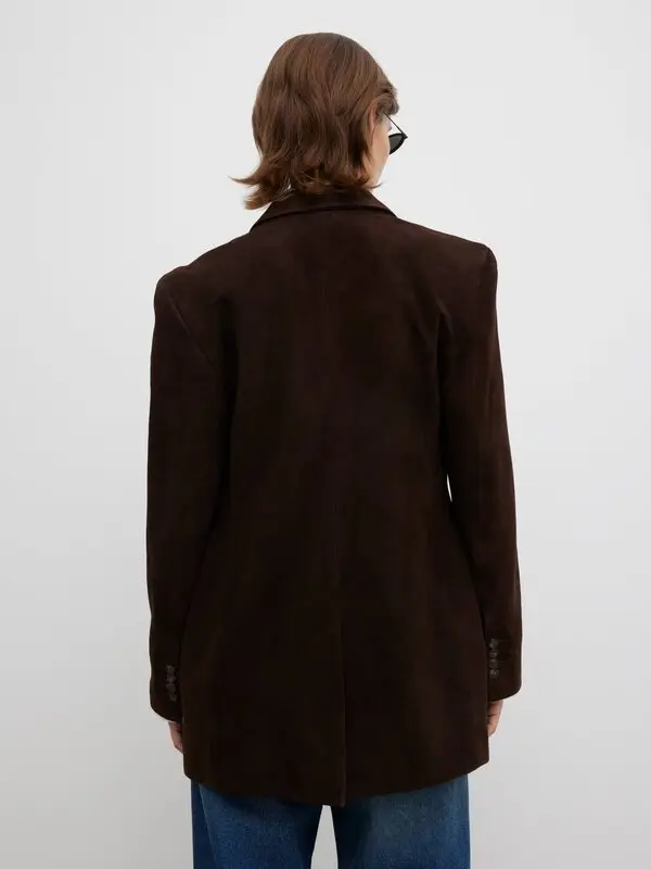 HOUSE OF DAGMAR Slim Suede Blazer