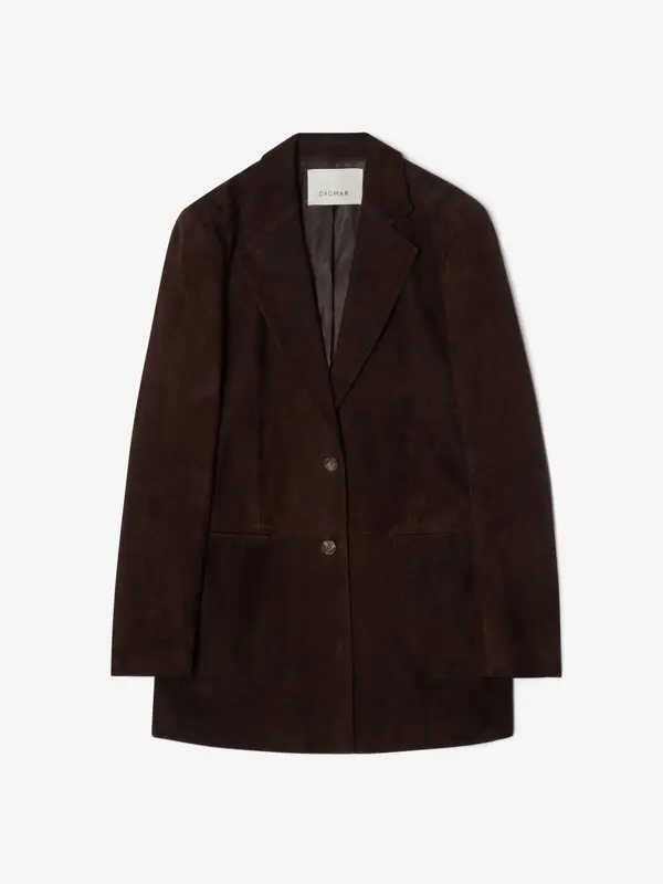 HOUSE OF DAGMAR Slim Suede Blazer