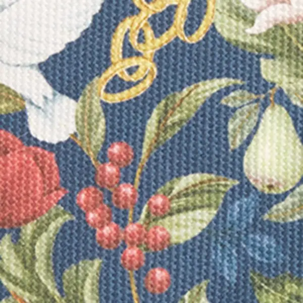 Harrods Medium Cotton Partridge Cosmetics Bag - Navy