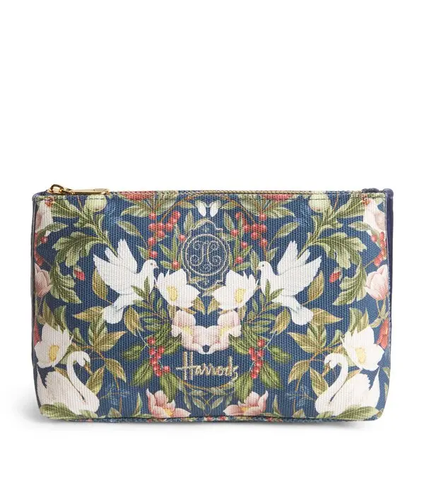 Harrods Small Cotton Partridge Cosmetics Bag
