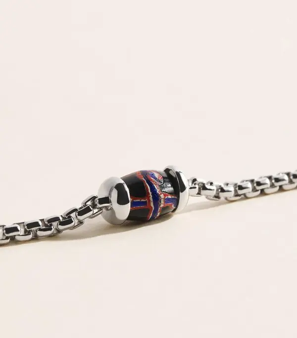 Tateossian Rhodium-plated French Cross Chain Bracelet