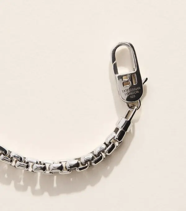 Tateossian Rhodium-plated French Cross Chain Bracelet