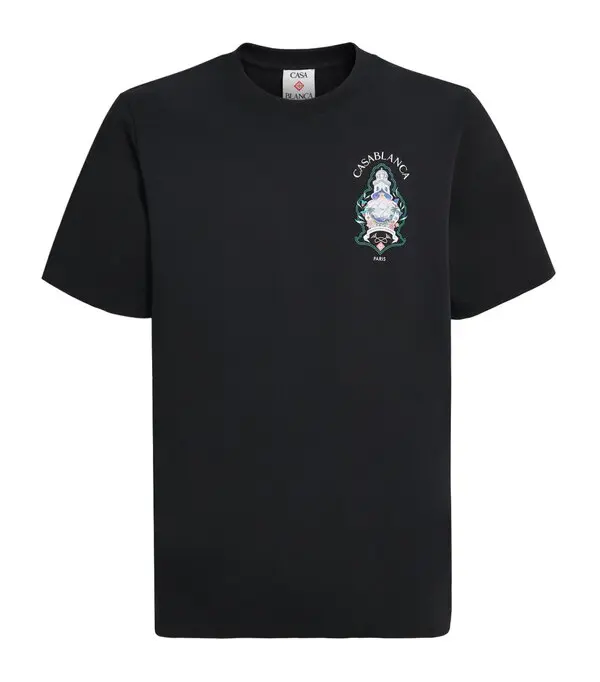 Casablanca Organic Cotton Logo T-shirt - Black