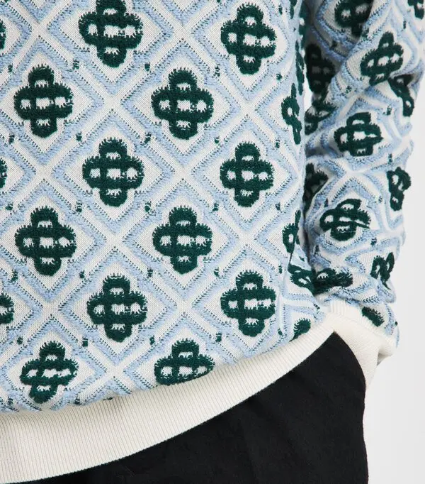 Casablanca Wool Monogram Crew Neck Sweater - Blue