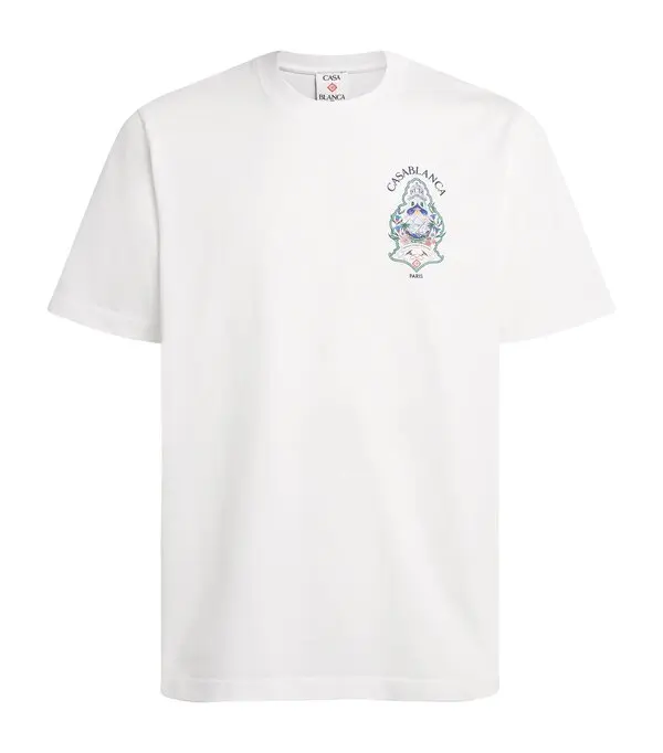 Casablanca Organic Cotton Hotel Emblem T-shirt - White