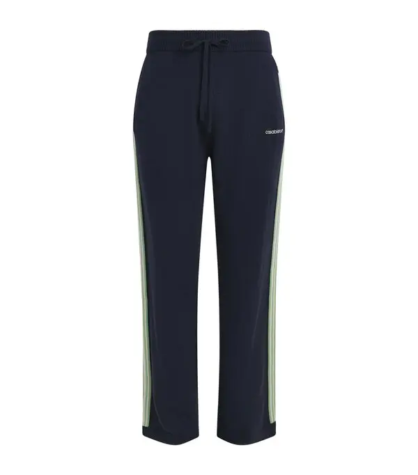 Casablanca Merino Wool Stripe Sweatpants - Navy