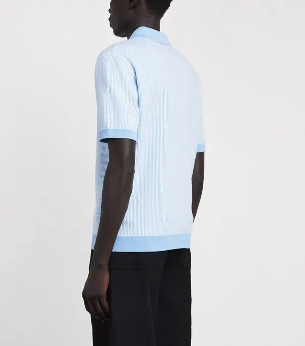 Casablanca Cotton Pinstripe Polo Shirt