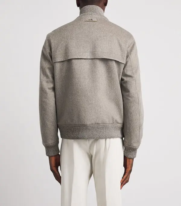 Paul & Shark Cashmere Felt Bomber Jacket