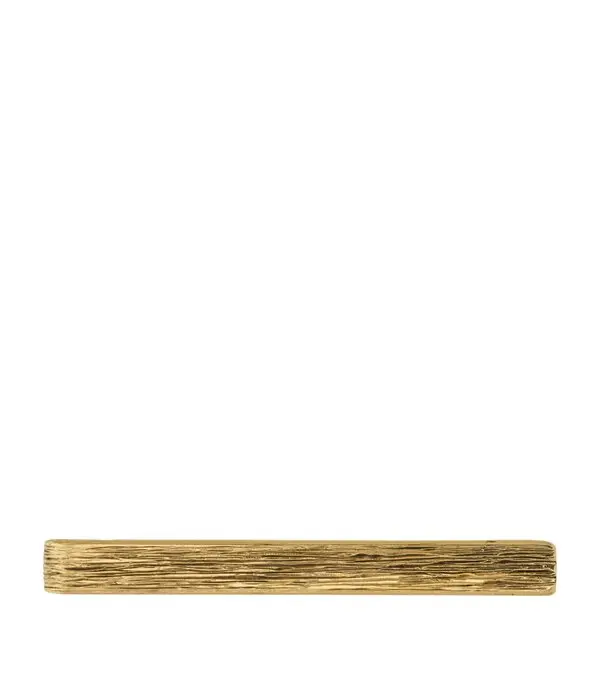 Saint Laurent Striated Tie Clip - Yellow