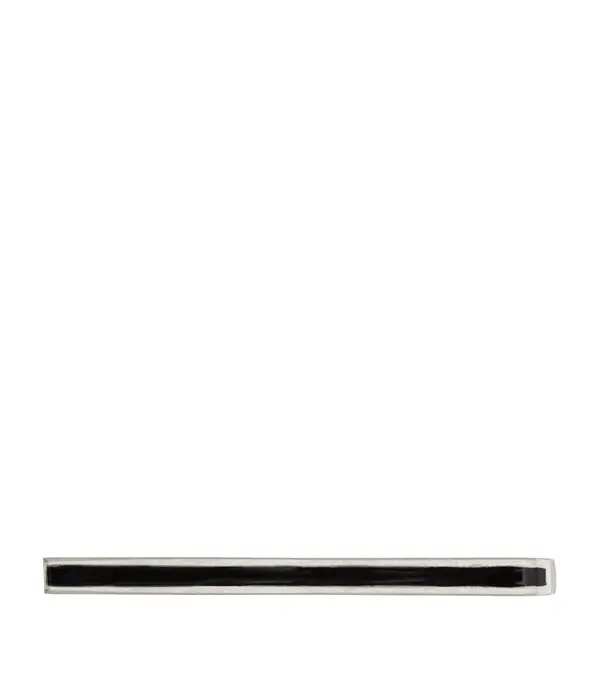 Saint Laurent Enamelled Tie Clip - Beige
