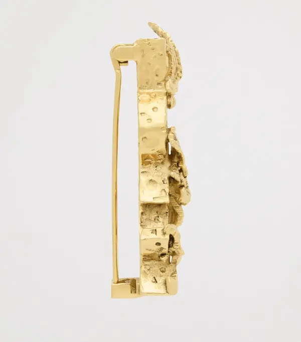 Saint Laurent Floral Cassandre Brooch