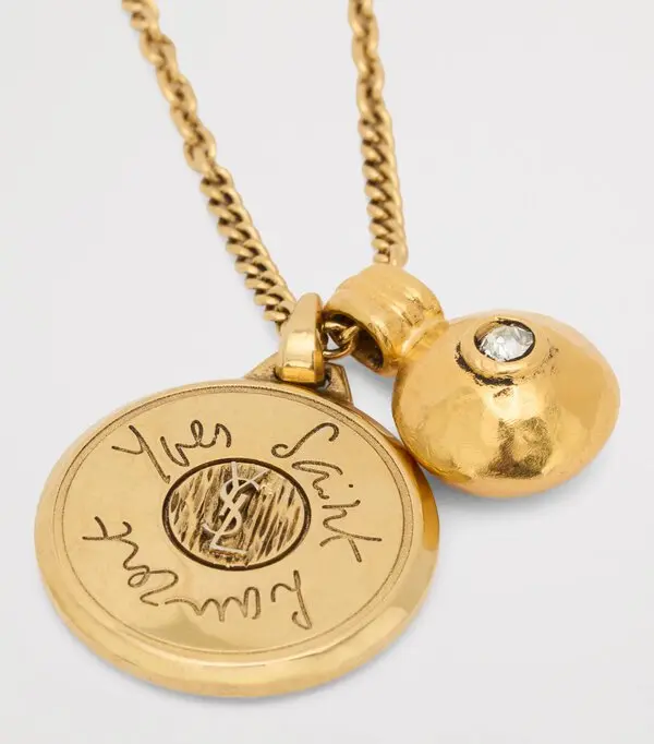 Saint Laurent Cassandre Medallion Necklace