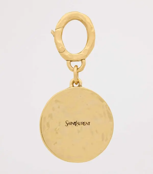 Saint Laurent Enamelled Cassandre Medallion Charm
